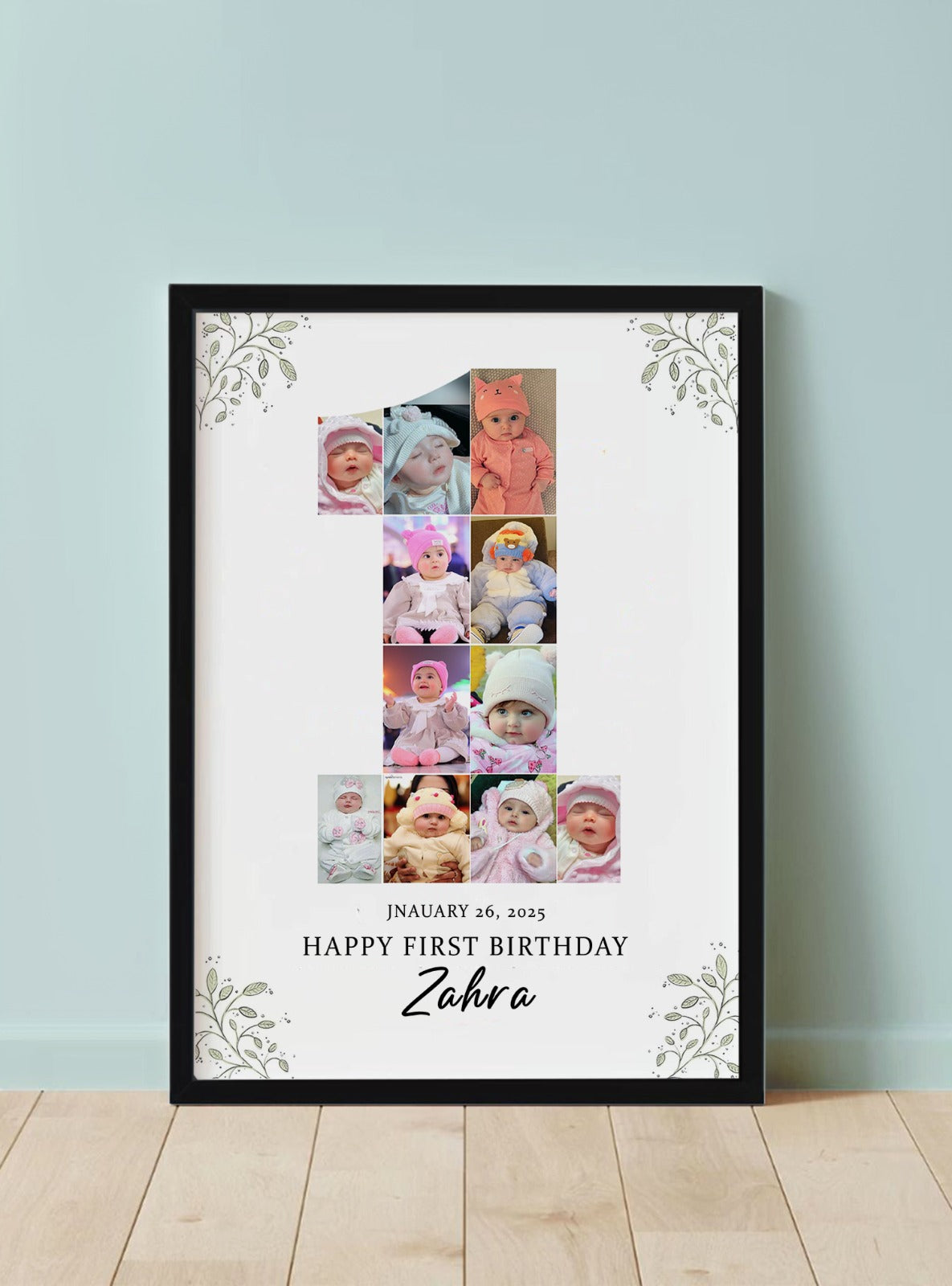 Customize First Birthday Frame