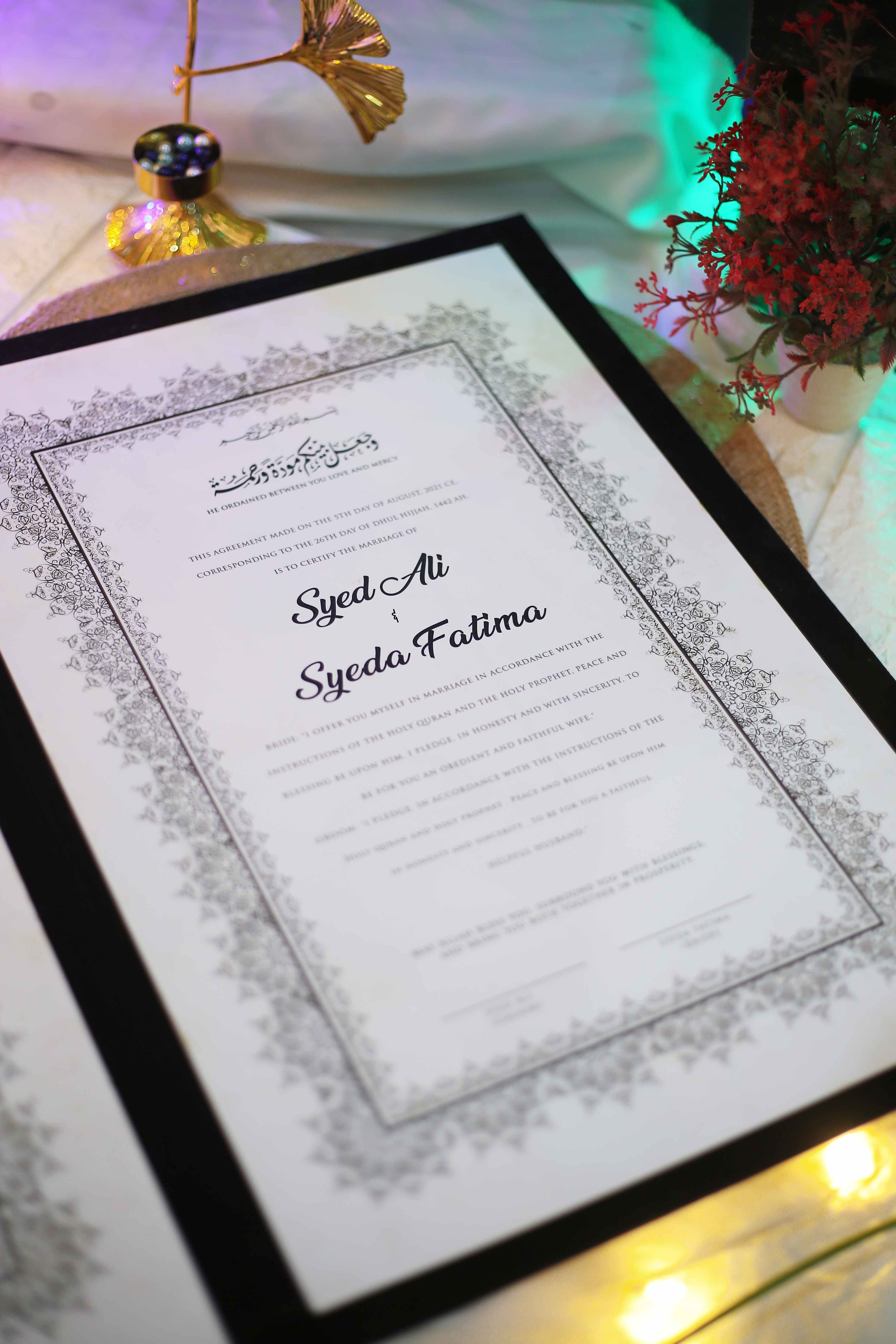 Nikah Booklet | Black